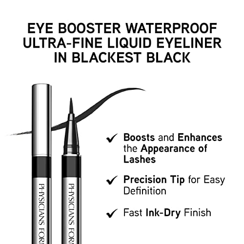 Physicians Formula Eye Booster, Lash-Enhancing 2-in-1 Eyeliner Serum, Dermatologist Approved, Hypoallergenic, Cruelty-Free & Vegan - Blackest Black