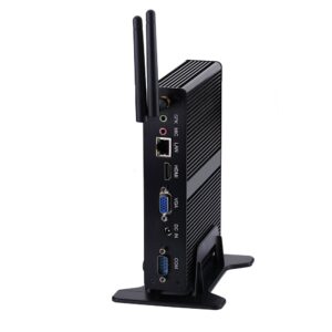 HUNSN Fanless Mini PC, Desktop Computer, HTPC, Nano Kodi Box, Intel Celeron N2920 N2940, Windows 11 or Linux Ubuntu, BM10, 2 x COM, VGA, HDMI, USB3.0, 4 x USB2.0, LAN, 8G RAM, 128G SSD