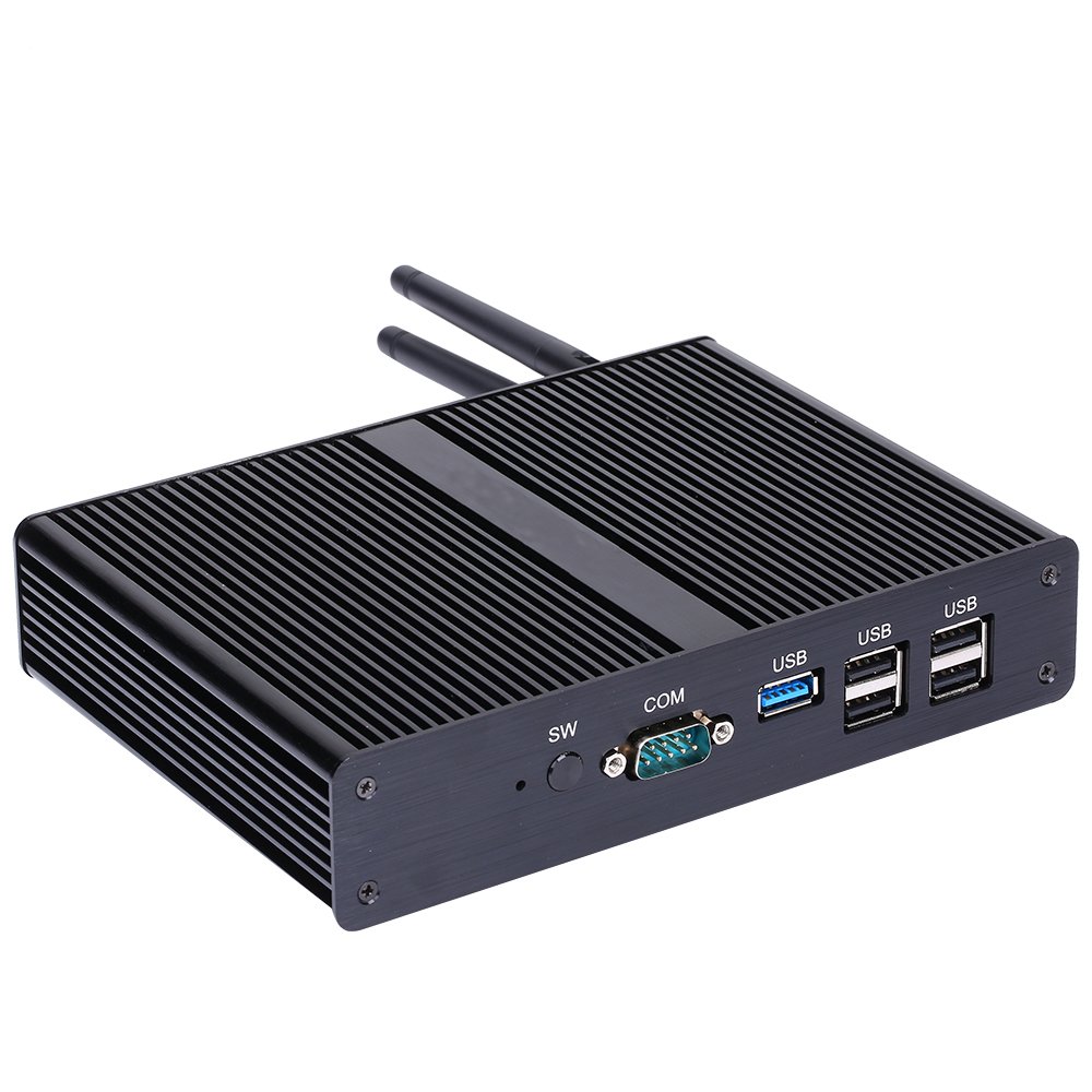 HUNSN Fanless Mini PC, Desktop Computer, HTPC, Nano Kodi Box, Intel Celeron N2920 N2940, Windows 11 or Linux Ubuntu, BM10, 2 x COM, VGA, HDMI, USB3.0, 4 x USB2.0, LAN, 8G RAM, 128G SSD