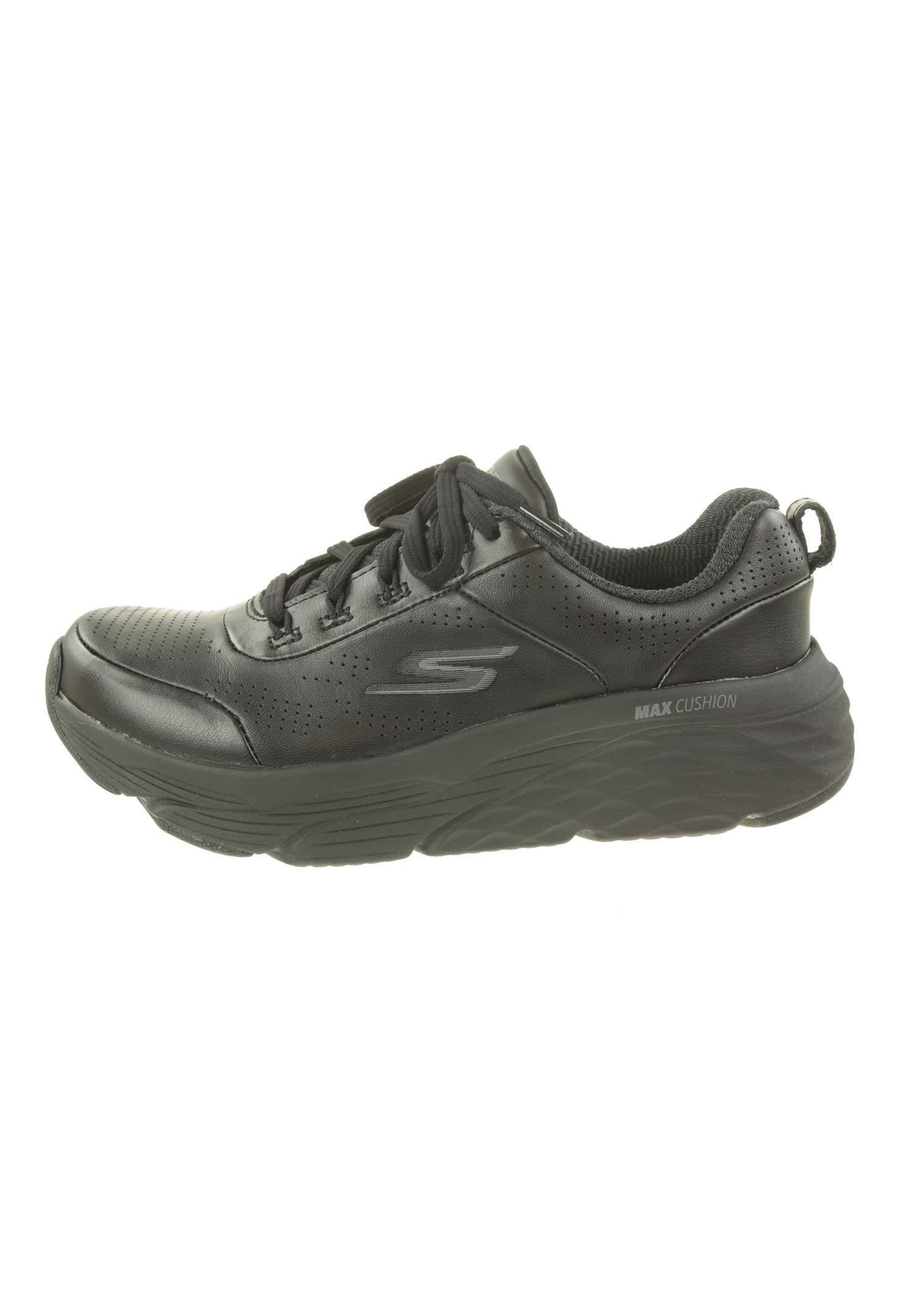 Skechers Women's Max Cushioning Elite-Step Up Sneaker, Black/Black 7.5 Wide US