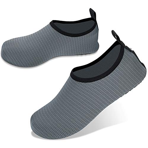 JOTO Water Shoes for Women Men Kids, Barefoot Quick-Dry Aqua Water Socks Slip-on Swim Beach Shoes for Cruise Ship Snorkeling Surfing Kayaking Beach Walking Yoga