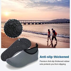 JOTO Water Shoes for Women Men Kids, Barefoot Quick-Dry Aqua Water Socks Slip-on Swim Beach Shoes for Cruise Ship Snorkeling Surfing Kayaking Beach Walking Yoga