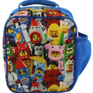 Lego Minifigures Boys Girls Soft Insulated School Lunch Box (One Size, Lego Minifigures)