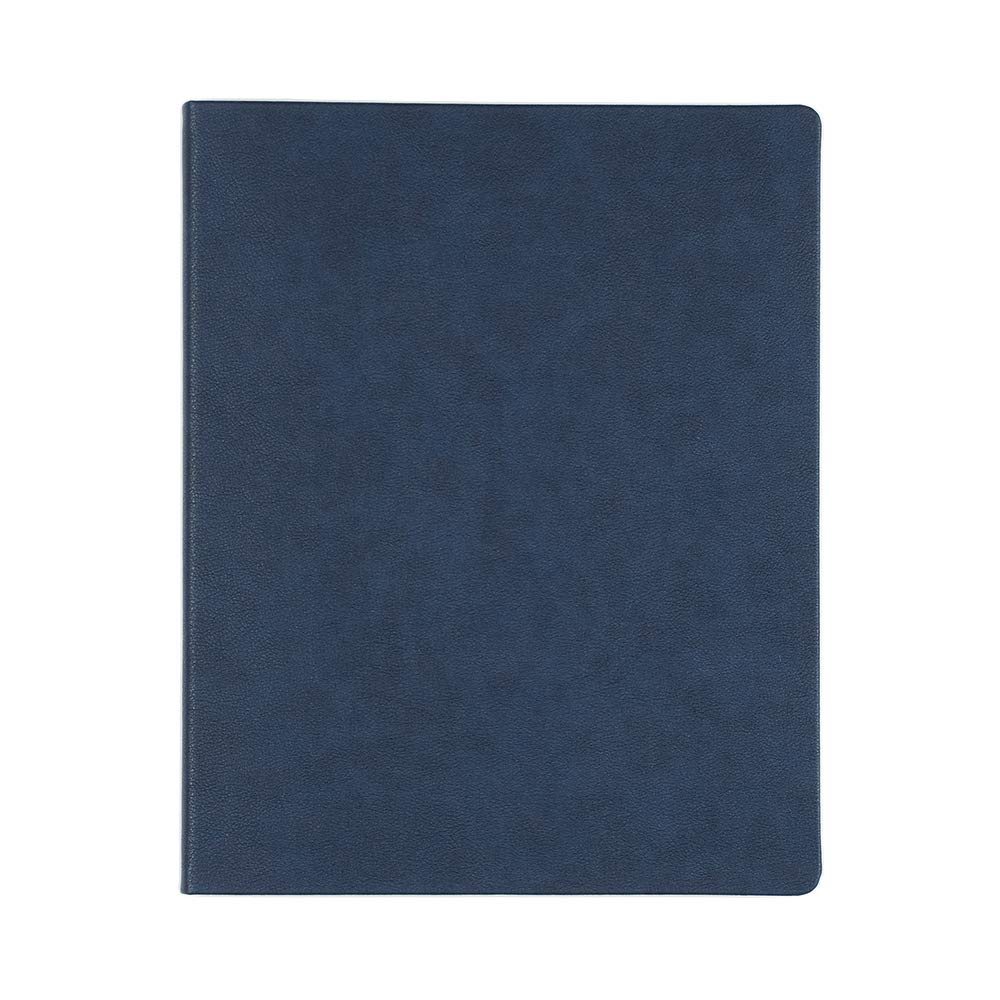 Erin Condren 12 Month Undated Softbound Focused Planner 8x10 - Navy Colored Cover, Layflat Design, College Ruled Lined & Dot Grid Note Pages, Monthly & Weekly Planning Spreads