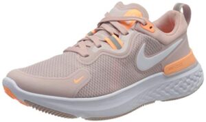 nike women's running shoe, champagne white orange pulse barely rose, 7.5