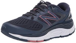 new balance women's 840 v4 running shoe, natural indigo/white/off road, 5