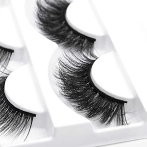 Eliace Fluffy Eyelashes 3D Mink Lashes Cat Eyes 15 Mixed Styles 15 Pairs Reusable Soft Fake Eyelashes Volume Strip Lashes Natural Look Wispies & Big False Eyelashes Pack - with False Lashes Tweezers