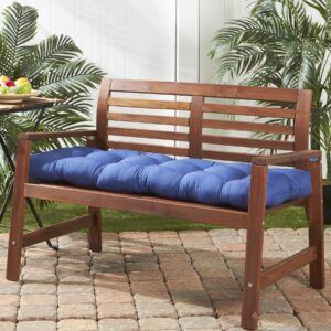 Greendale Home Fashions Outdoor 51x18-inch Bench Cushion, Set of 1, Blue