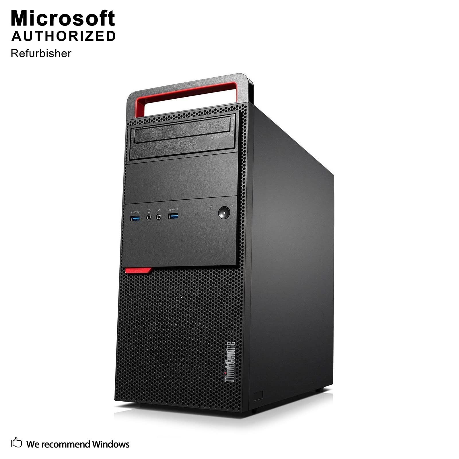 Lenovo ThinkCentre M900 Tower Desktop PC, Intel Quad Core i5-6500 up to 3.6GHz, 16G DDR4, 512G SSD, DVD, WiFi, BT 4.0, Windows 10 64 Bit-Multi-Language Supports English/Spanish/French(Renewed)