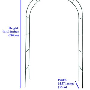 Linnai Products 7.75 FT Lightweight Metal Arch/Garden Arbor; Great for Weddings, Bridal Showers, Lawn Parties, Gardens, Flowers, Vines, and Outdoor and Indoor Decorations; Easy to Assemble, Black