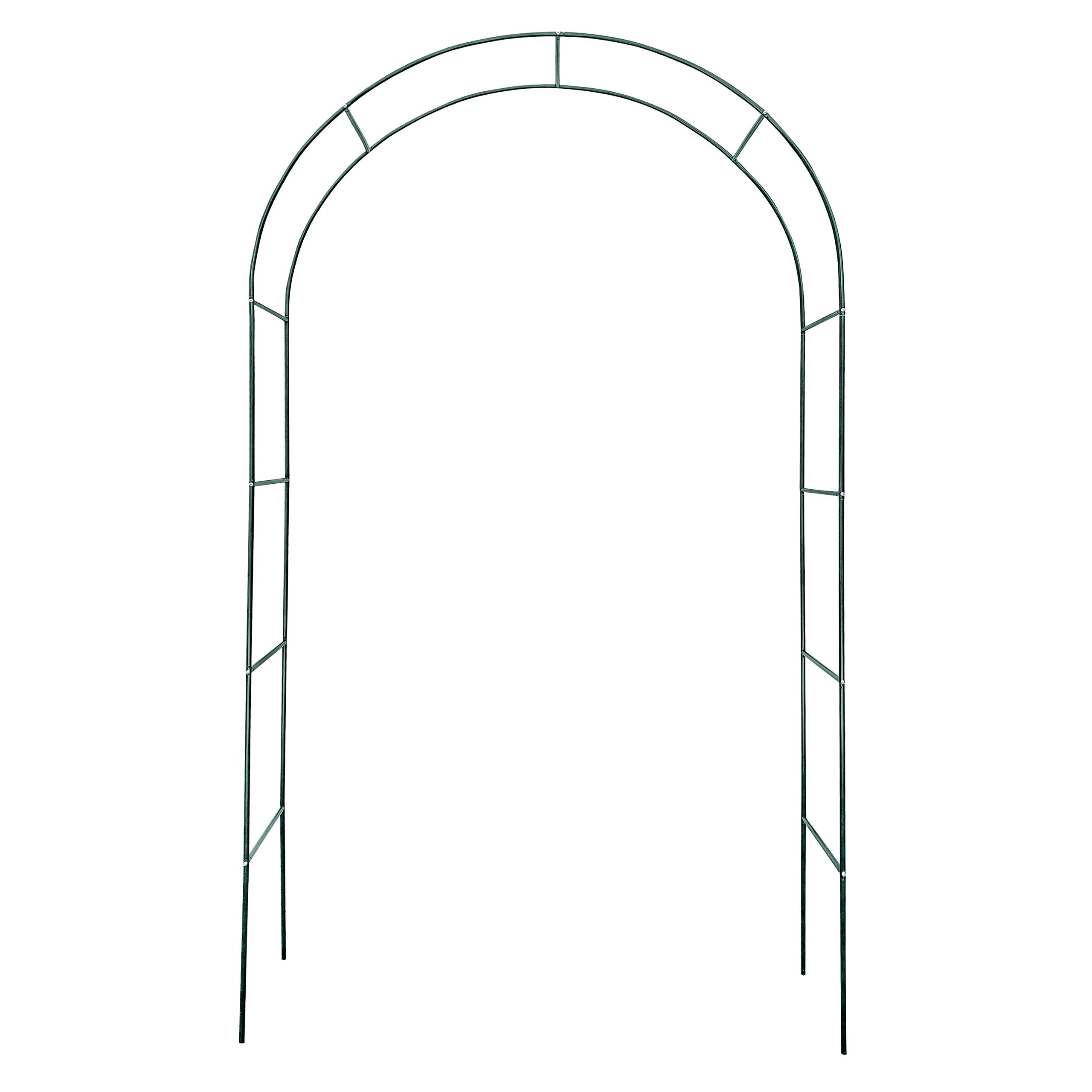 Linnai Products 7.75 FT Lightweight Metal Arch/Garden Arbor; Great for Weddings, Bridal Showers, Lawn Parties, Gardens, Flowers, Vines, and Outdoor and Indoor Decorations; Easy to Assemble, Black