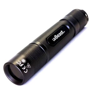 uvbeast new v3 365nm mini - black light uv flashlight – high definition pure ultraviolet - professional grade high power upgraded 5 core uv led – usa stock