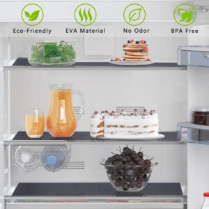 HooTown Shelf Liner Kitchen Cabinet Drawer Mats 11.8 Inch Wide x 78.7 Inch Long, Non Adhesive EVA Plastic Washable Waterproof Pad Protectors for Pantry Closet, Cupboard, Gray