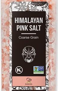 Soeos Himalayan Salt, Coarse Grain, 39Oz (2.4 Pound), Non-GMO Himalayan Pink Salt, Kosher Salt, Sea Salt for Grinder Refill