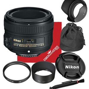 Nikon AF-S NIKKOR 50mm f/1.8G Lens for DSLR Cameras Basic Accessory Kit