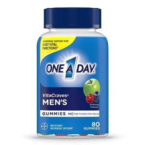 one a day men’s multivitamin gummies, multivitamin for men with vitamin a, c, d, e, calcium & more to support healthy muscle function, gummies, 80 count