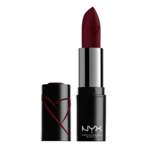 nyx professional makeup shout loud satin lipstick, infused with shea butter - opinionated (warm burgundy)