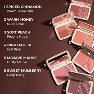 COVER FX Monochromatic Powder Blush Duo - Sweet Mulberry: Rich Berry - Matte + Shimmer Finish - Create Custom, High Impact Color