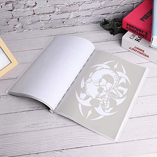 Temporary Tattoo Stencils Booklet Set with 30pcs Different Reusable Stencil Designs