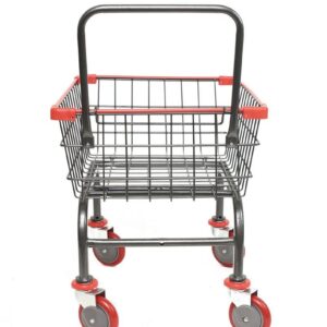 Heavy Duty Household & Commercial Charcoal Grey Cart with U- Handle (Red Trim) (Red)