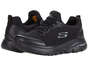 skechers arch fit sr - vermical black 7.5 b (m)