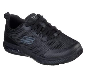 skechers - womens lace-up athletic w/air bag & shoe, size: 6 m us, color: black