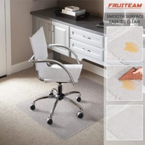 Chair-Mat-Carpet, Desk-Mat-Rectangular, FRUITEAM Desk Chair Mat, Office Rectangular Chair Mat for Carpet, Easy to Be Expanded, 90 x 120 cm/36 x 48 inch