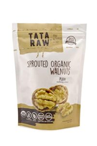 tata raw - sprouted organic walnuts - plain. nothing added -1 lb. soaked & air dried super quality. raw. alive. activated. fresh