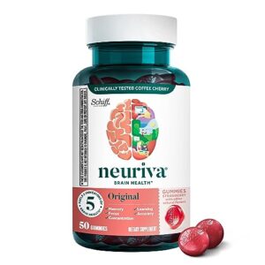 neuriva brain supplement for memory & focus with phosphatidylserine & neurofactor, caffeine-free gummies