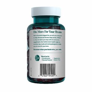 NEURIVA Brain Supplement for Memory & Focus with Phosphatidylserine & Neurofactor, Caffeine-Free Gummies