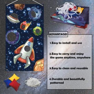 Outer Space Toss Games Banner Backdrop Indoor or Outdoor Galaxy Theme Birthday Party Decorations Supplies for Kids Adults Family