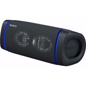 sony srs-xb33 extra bass wireless bluetooth portable speaker, ip67 waterproof & durable for home, outdoor, and travel, 24 hour battery, party lights, usb type-c, and speakerphone, black