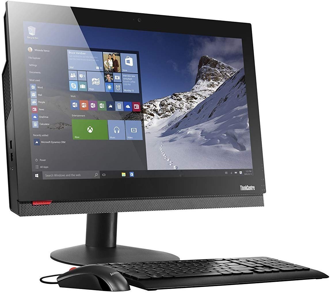 Lenovo ThinkCentre M800Z 21.5 in HD All-in-One Desktop Computer, Intel Quad Core i3-6100-3.7 GHz, 8GB RAM, 256GB SSD HDD, USB 3.0, DVDRW, DiaplayPort, RJ-45, Windows 10 Professional (Renewed)