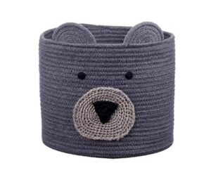 coiled rope storage bin large bear - cloud island