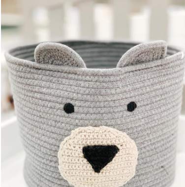 Coiled Rope Storage Bin Large Bear - Cloud Island