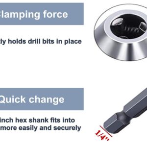 aiyun Drill Chuck Adapter - 2Pcs Drill Chuck for Impact Driver, Drill Bit Adapter Keyless Chuck (0.6-8mm,0.3-3.6mm)