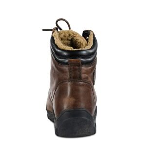 HORZE Water Resistant Winter Leather Boots - Brown - 6