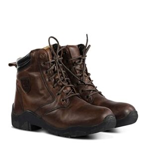 HORZE Water Resistant Winter Leather Boots - Brown - 6