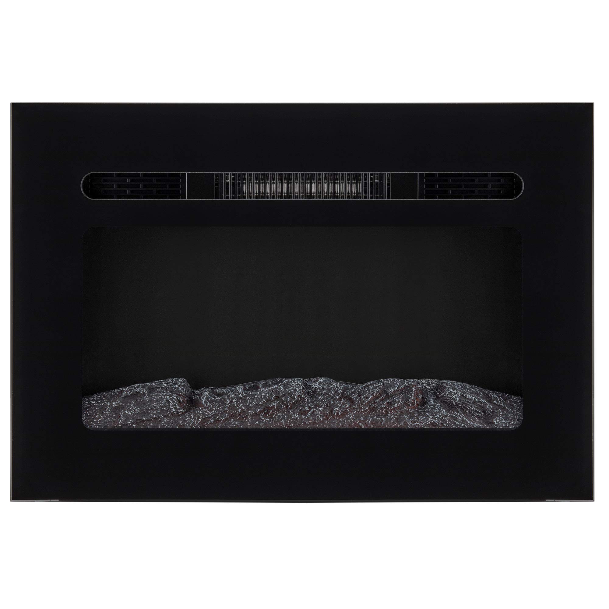 RecPro RV Fireplace 36" | Recessed Electric Fireplace | Glass with Log View | Includes Remote | Three Different Flame Color Options