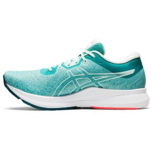 asics women's evoride running shoes, 8, techno cyan/bio mint