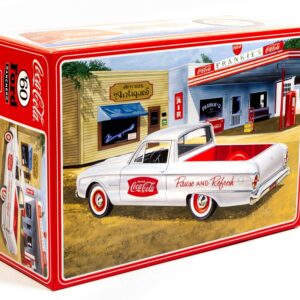 AMT 1960 Ford Ranchero w/Coke Chest (Coca-Cola) 2T 1/25th Scale Model Kit, White (AMT1189M)