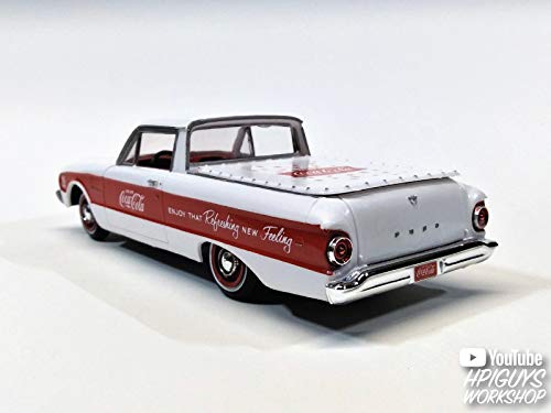 AMT 1960 Ford Ranchero w/Coke Chest (Coca-Cola) 2T 1/25th Scale Model Kit, White (AMT1189M)