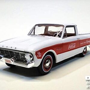 AMT 1960 Ford Ranchero w/Coke Chest (Coca-Cola) 2T 1/25th Scale Model Kit, White (AMT1189M)