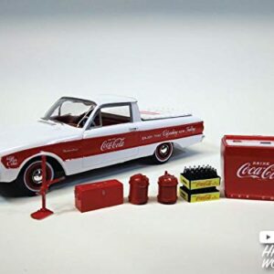 AMT 1960 Ford Ranchero w/Coke Chest (Coca-Cola) 2T 1/25th Scale Model Kit, White (AMT1189M)