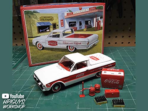 AMT 1960 Ford Ranchero w/Coke Chest (Coca-Cola) 2T 1/25th Scale Model Kit, White (AMT1189M)