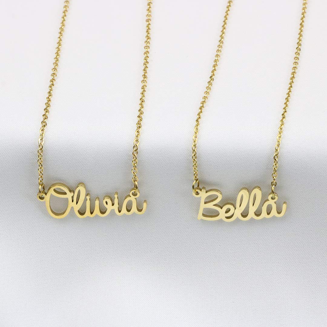 Yiyang Personalized Name Necklace Customize 18K Gold Plated Stainless Steel Jewelry Birthday Gift for Girls