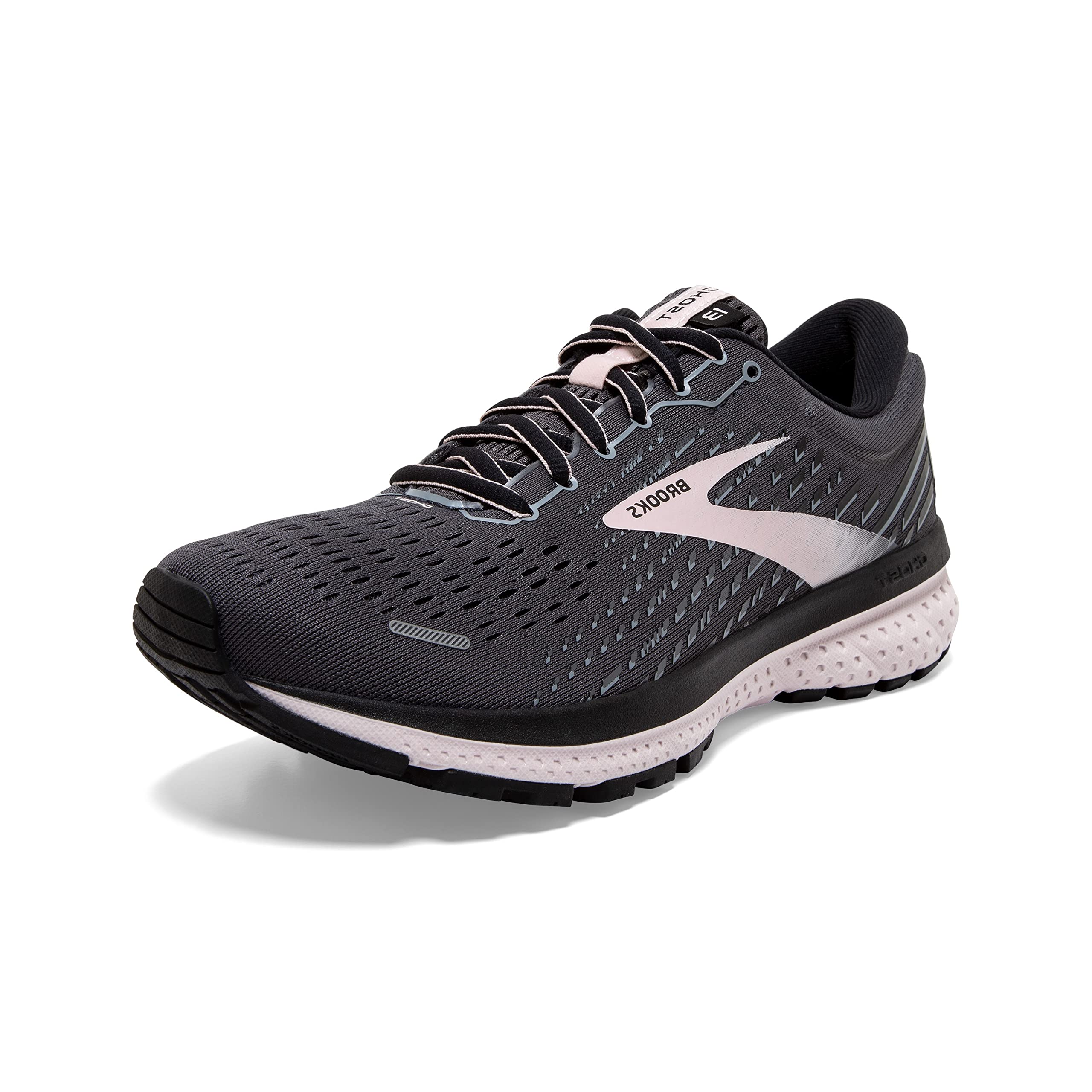 Brooks Women's Ghost 13 Running Shoe - Black/Pearl/Hushed Violet - 11.5 Narrow