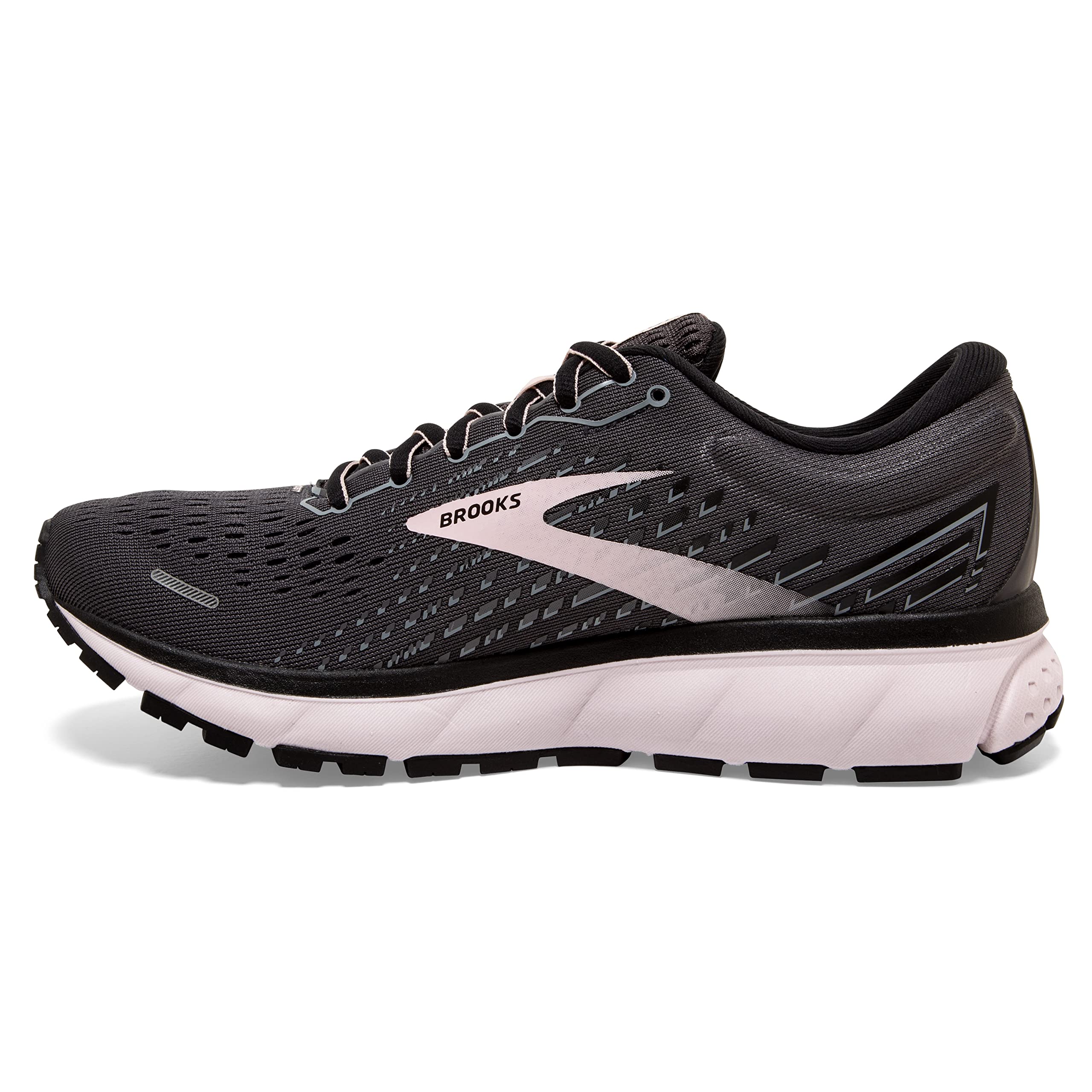 Brooks Women's Ghost 13 Running Shoe - Black/Pearl/Hushed Violet - 11.5 Narrow