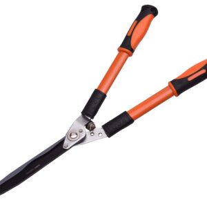 Edward Tools Heavy Duty Hedge Clippers - 25” Manual Garden Hedge Shears with Wavy Carbon Steel Blade for Trimming Shrubs, Boxwoods, Weeds, Bushes - Ergo Rubber Grip Handle