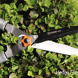 Edward Tools Heavy Duty Hedge Clippers - 25” Manual Garden Hedge Shears with Wavy Carbon Steel Blade for Trimming Shrubs, Boxwoods, Weeds, Bushes - Ergo Rubber Grip Handle